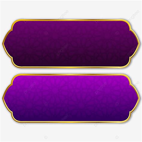 Luxury Golden Banner Vector Hd Images Set Of Luxury Golden Arabic