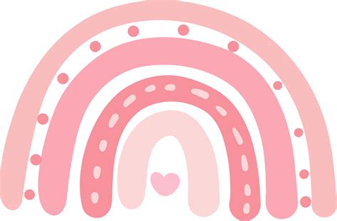 Boho Rainbow Pink 29937430 PNG