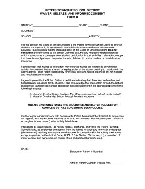 Fillable Online Form B Waiver Release Informed Consent Doc Fax Email