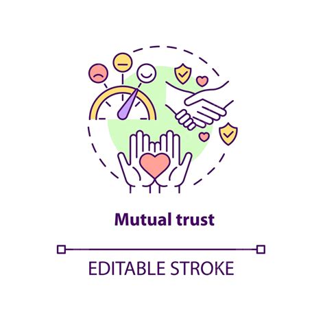 Mutual Trust Concept Icon Concept Infographic Pictogram Vector Concept