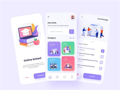 ELearning Platform App UI Design Behance