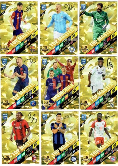 FIFA 365 2024 PANINI KOMPLET 9 KART TOP MASTER ERLI Pl