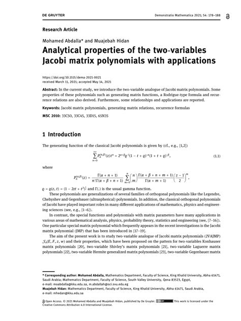 pdf analytical properties of the two variables jacobi matrix polynomials with applications