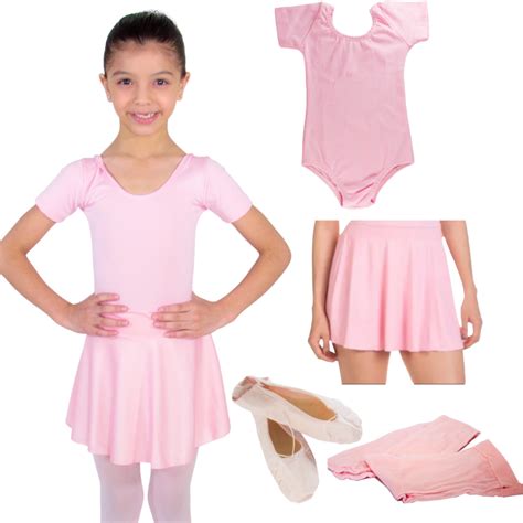 Kit Ballet Balé Infantil Uniforme Collant Saia Meia Sapatilha