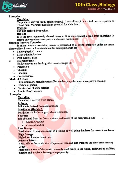 Chapter Biology Th Class Notes Matric Part Notes