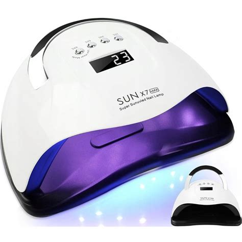 Lampa Do Paznokci Mocna Manicure Hybrydy Żele x7 Max Timer UV LED 220W