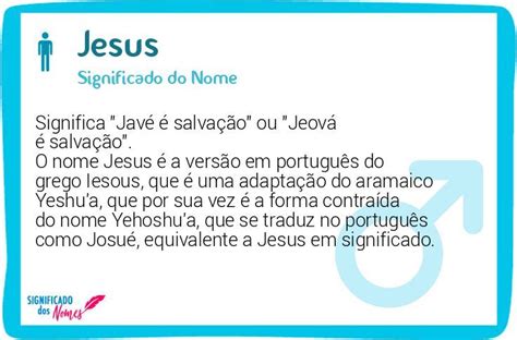 Significado Do Nome Jesus Significado Dos Nomes