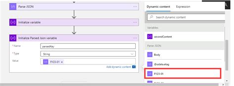 Access Parsed Json Key Using A Variable In Logic App Stack Overflow