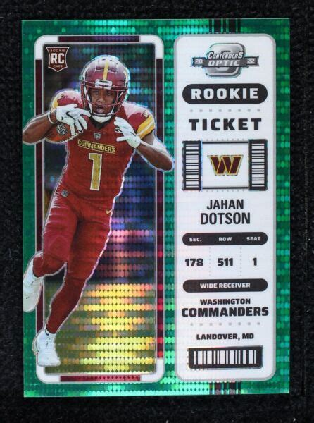 Panini Contenders Optic Rookie Ticket Green Pulsar Prizm