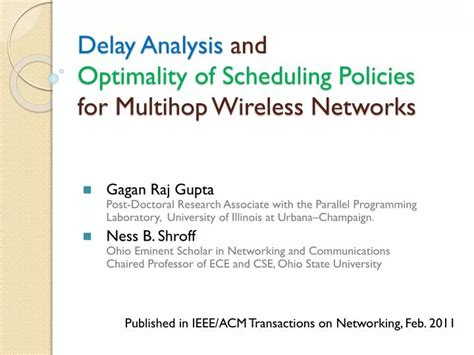 ppt delay analysis and optimality of scheduling policies for multihop wireless networks