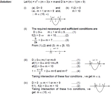 cbse class 11 maths notes quadratic equations quadratic equation condition for roots to lie