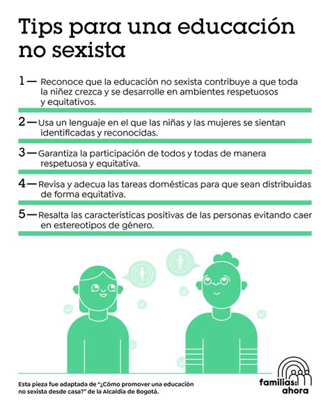 Tips para una educación no sexista Familias Ahora