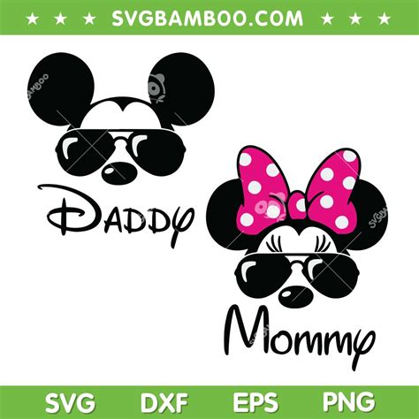 Disney Mouse Daddy Mommy Svg Png