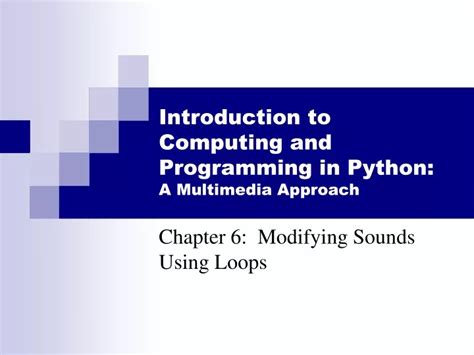 ppt introduction to computing and programming in python a multimedia approach powerpoint