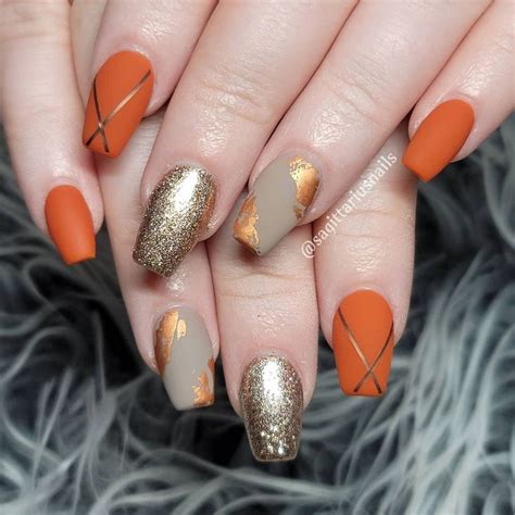 35 Stunning Burnt Orange Nails To Get You Ready For Fall In 2022