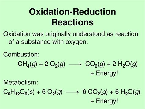 PPT Chapter 15 Oxidation Reduction Reactions PowerPoint Presentation