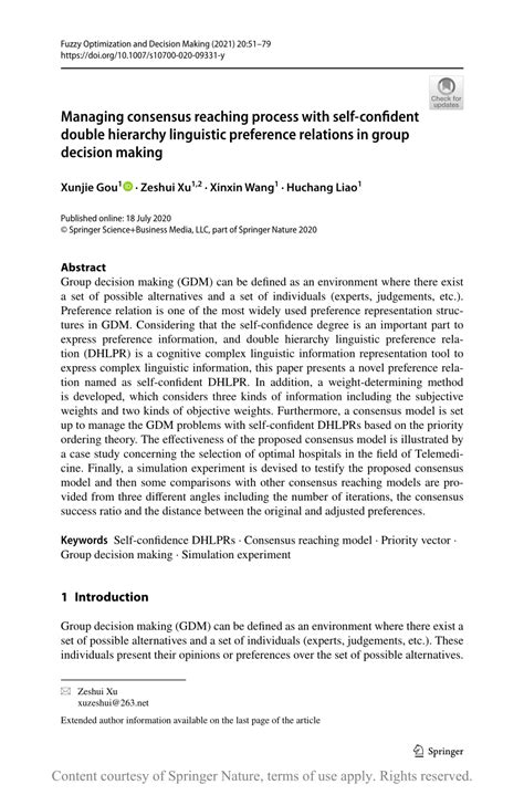 managing consensus reaching process with self confident double hierarchy linguistic preference
