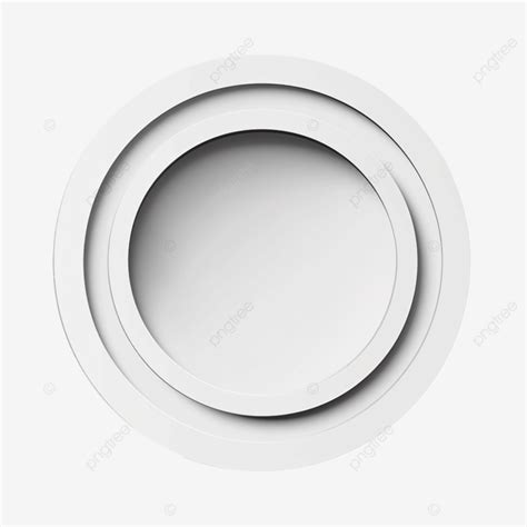 White Paper Tech Circle Frame With Shadow Abstract Backdrop Banner