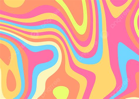 Colorful Groovy Hand Drawn Background Wallpaper Psychedelic