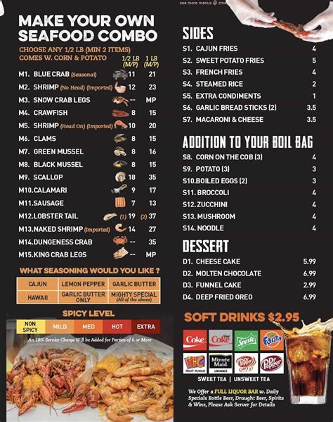 Online Menu Of Mighty Crab Restaurant Benton Arkansas 72019 Zmenu