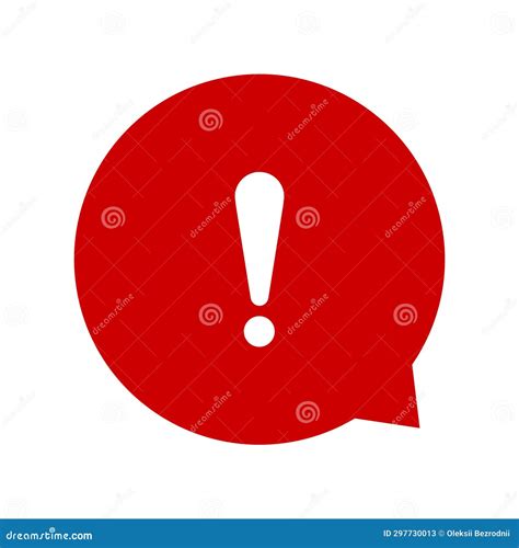 Exclamation Mark Red Vector Warn Sign Caution Or Attention Icon Stock