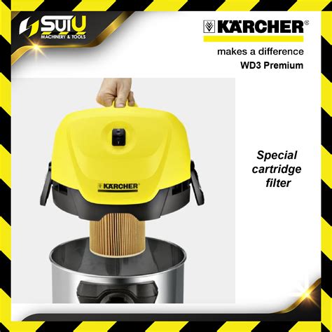 KARCHER WD3 Premium Wet Dry Vacuum Cleaner 1000W FOC 5 Filter Bag