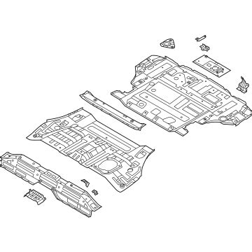 65500 CL400 Genuine Hyundai PANEL COMPLETE REAR FLOOR