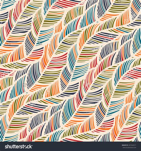 Abstract Feather Wave Decorative Pattern Seamless Wallcovering