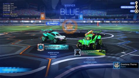 OVERTIME THEME PSYONIX PLAYER ANTHEM MVP ROCKET LEAGUE YouTube