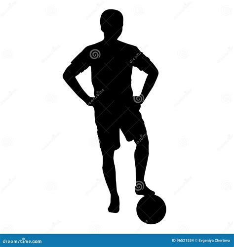 Silhueta Do Jogador De Futebol Esbo O Preto Do Jogador De Futebol