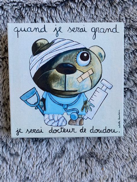 Tableau décoration quand je serai grand je serai docteur de doudou