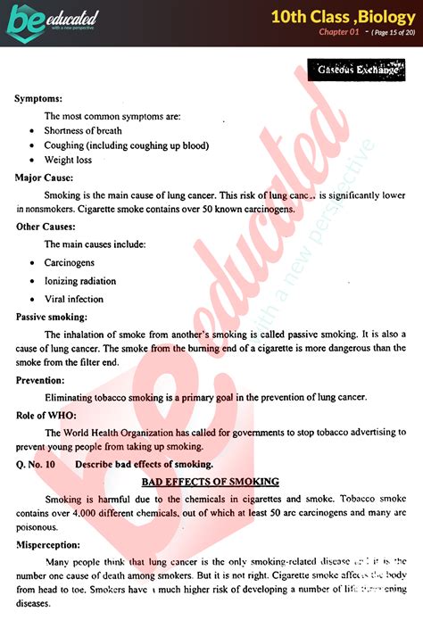 Chapter Biology Th Class Notes Matric Part Notes