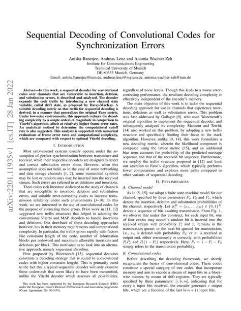 sequential decoding of convolutional codes for synchronization errors deepai