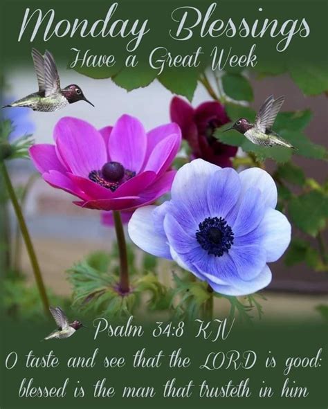 Psalms 34 8 Monday Blessings Pictures Photos And Images For