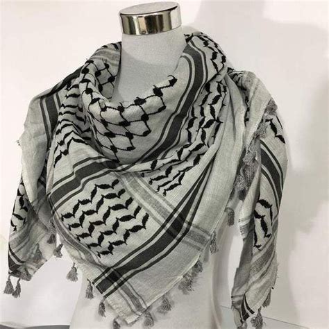 Traditional Grey Hirbawi Keffiyeh The Original Keffiyeh Unisex