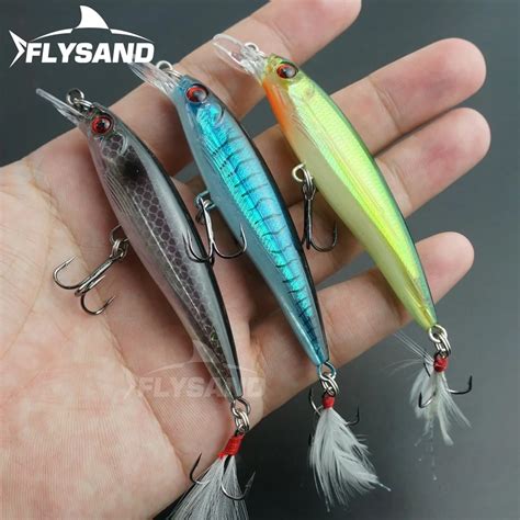 Flysand Laser Minnow Angel K Der Pesca Haken Fisch Wobbler Tackle
