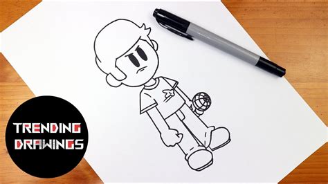 Cómo dibujar el personaje FNF MOD Tonterías fácil paso a paso