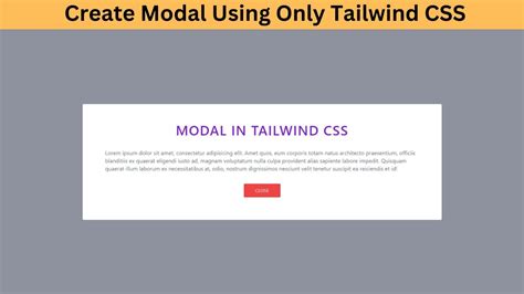 create a modal using tailwind css popup modal tailwind youtube