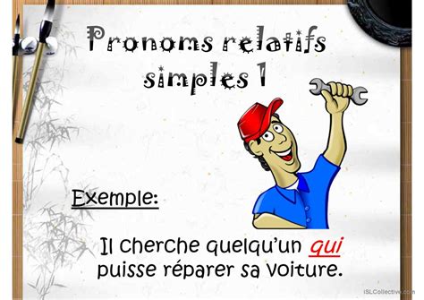 Pronoms relatifs simples 1 Français FLE powerpoints