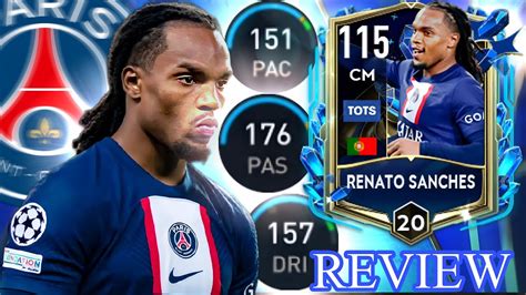 FIFAMOBILE 115 RATED RENATO SANCHES TOTS MOMENT CARD GAMEPLAY REVIEW