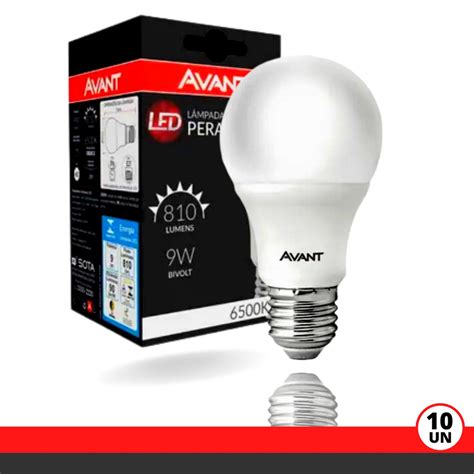 Kit 10 Lâmpadas Led 9w Bulbo E27 6500k Branco Frio em Promoção