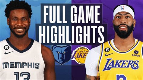 Memphis Grizzlies Vs Los Angeles Lakers Full Game Highlights Mar 7