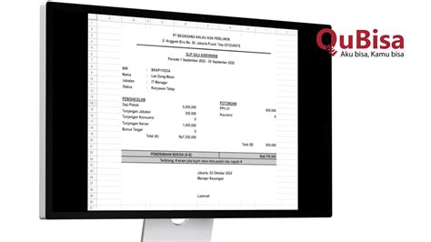 Cara Membuat Slip Gaji Karyawan Di Microsoft Word Dan Excel