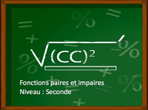 Fonctions Paires Et Impaires Exercice 2nd 3 YouTube