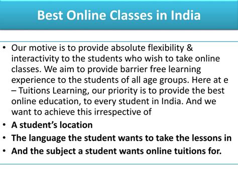 Ppt Best Online Classes In India Powerpoint Presentation Free