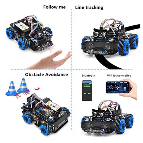 Snapklik Omni Directional Mecanum Wheels Robot Car Kit For