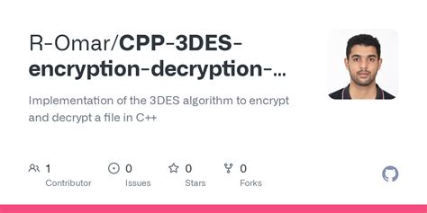 github r omar cpp 3des encryption decryption algorithm implementation of the 3des algorithm