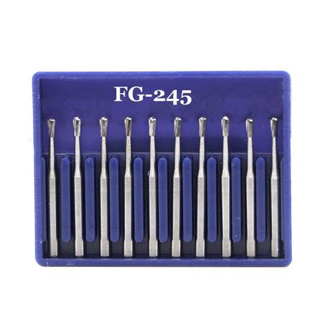 10pcs Dental Carbide Burs Pear Shaped High Speed Tungsten Steel Bur FG