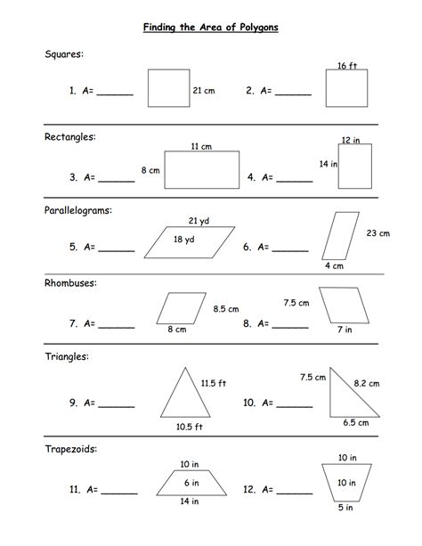 Area And Perimeter Worksheets For Th Grade Worksheets Joy