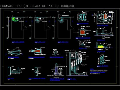 Escalera Caracol En Autocad Descargar Cad Kb Bibliocad